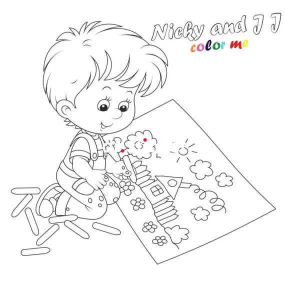 Nicky and JJ color me – Dr.Sticker