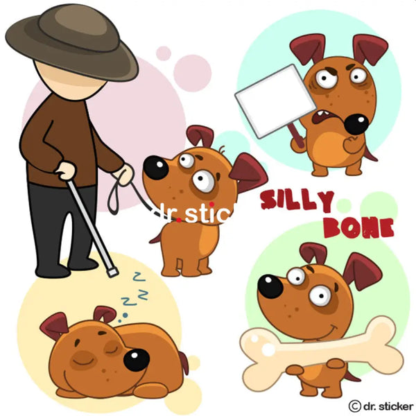 silly bone dog - fun – Dr.Sticker