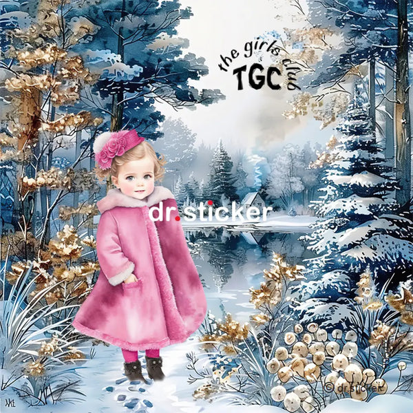 The Girls Club Pink Coats and Snow – Dr.Sticker